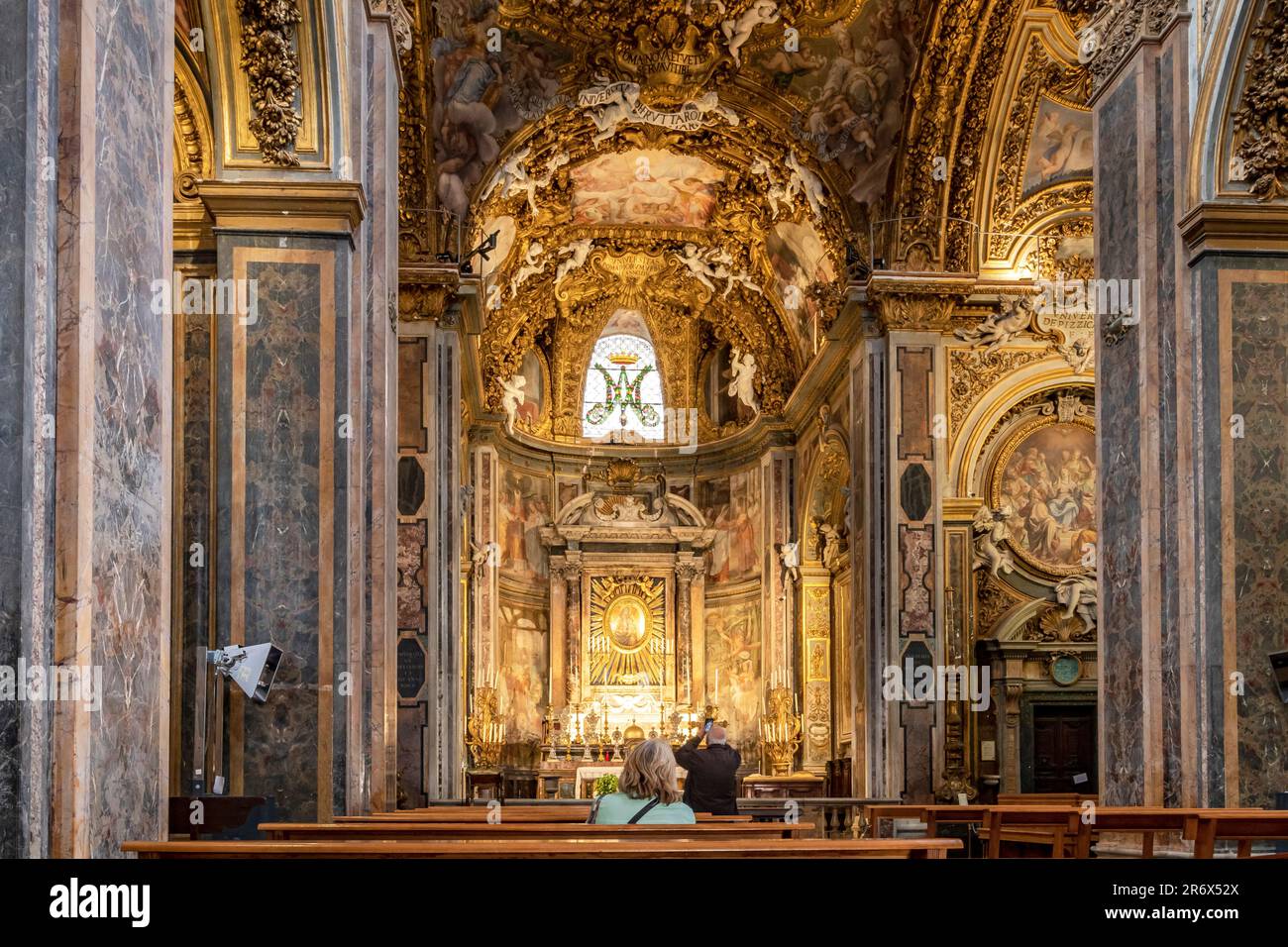 The interior of Chiesa di Santa Maria dell'Orto in The Trastevere area ...