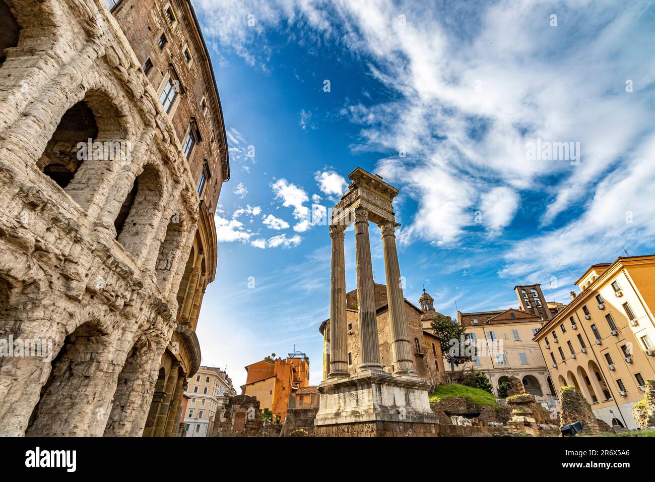 Temples of Apollo Sosiano and Bellona next to the Theatre of Marcellus ...