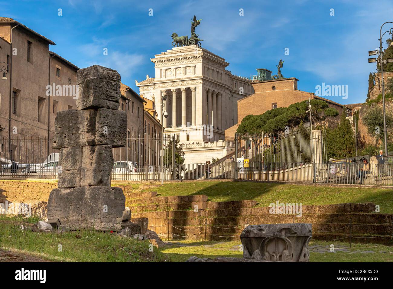 The Victor Emmanuel II Monument seen from Via del Foro Piscario ,Rome ...