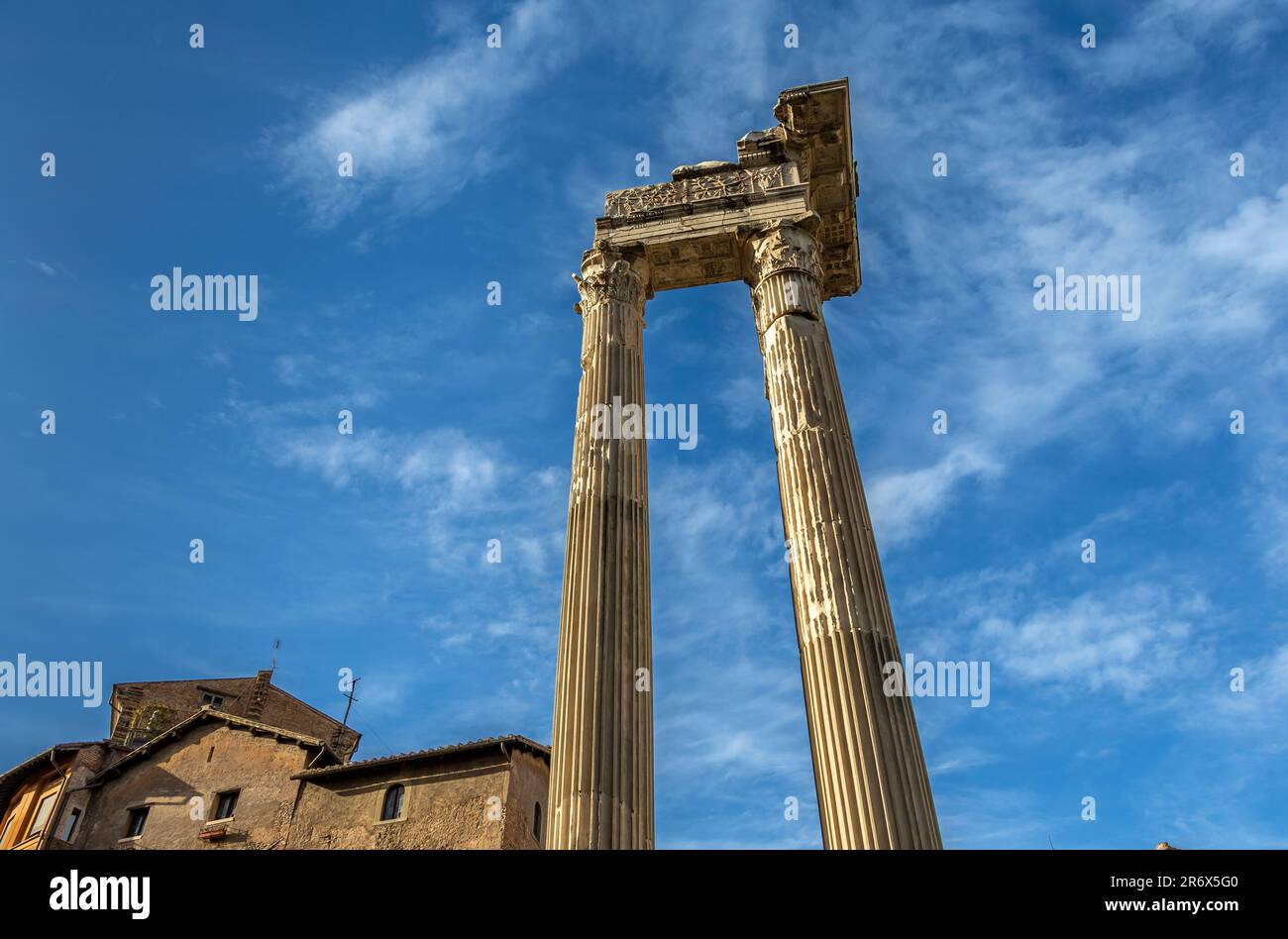 The ruins of Apollo Sosiano and Bellona next to the Theatre of ...