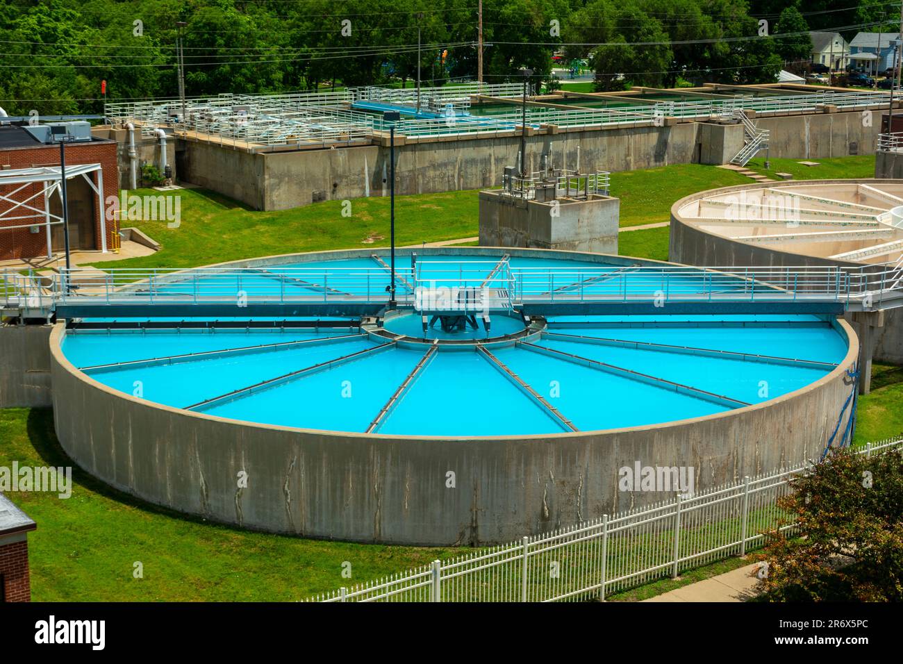 Water Treatment Plant Filtration Tank on a Sunny Day Stock Photo - Alamy