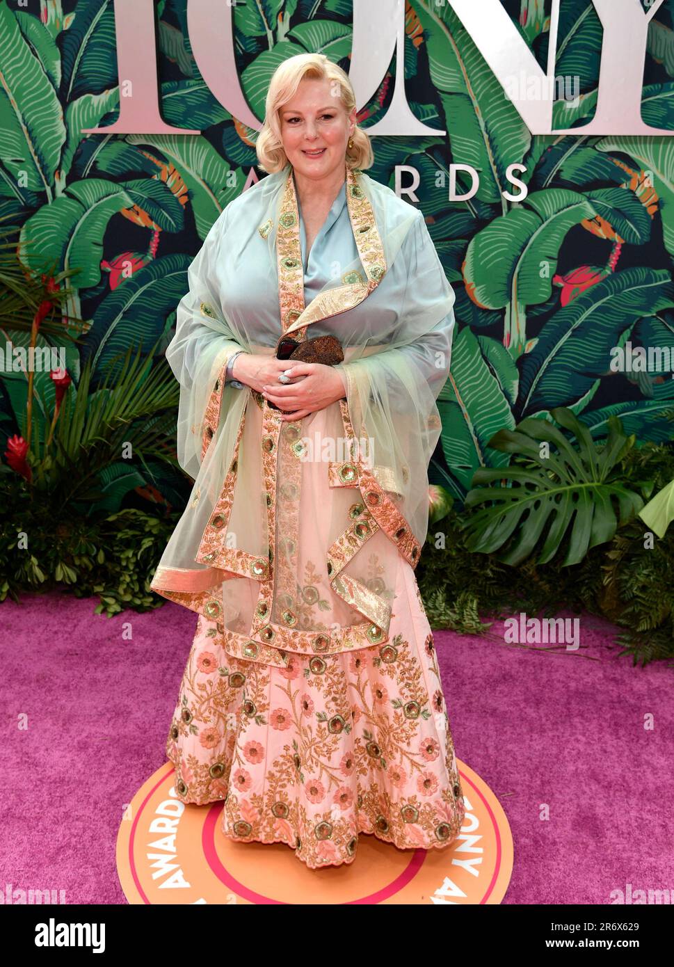 Kim Weild arrives at the 76th annual Tony Awards on Sunday, June 11 ...