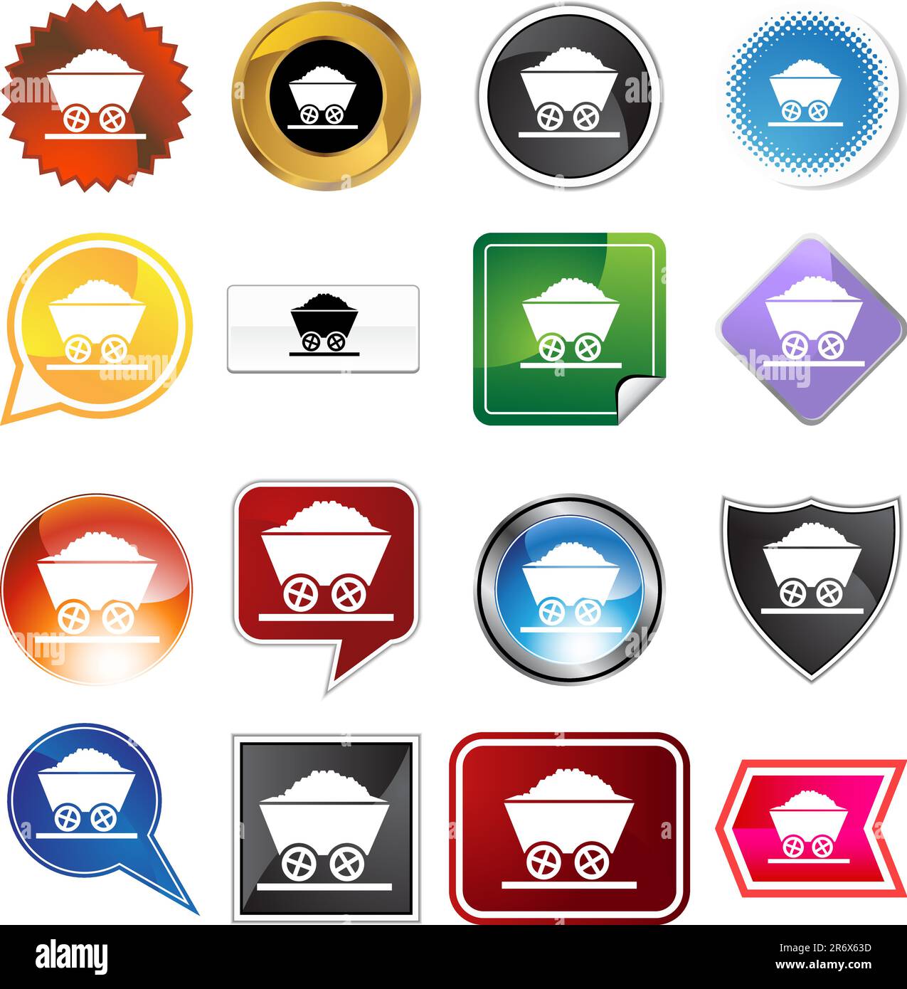 Coal variety set isolated on a white background Stock Vector Image ...