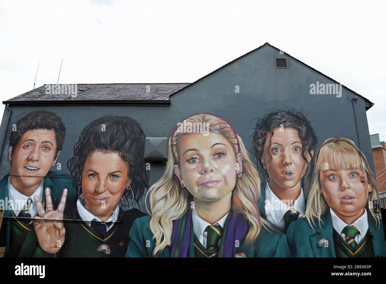 Derry Girls Mural in Londonderry Stock Photo - Alamy