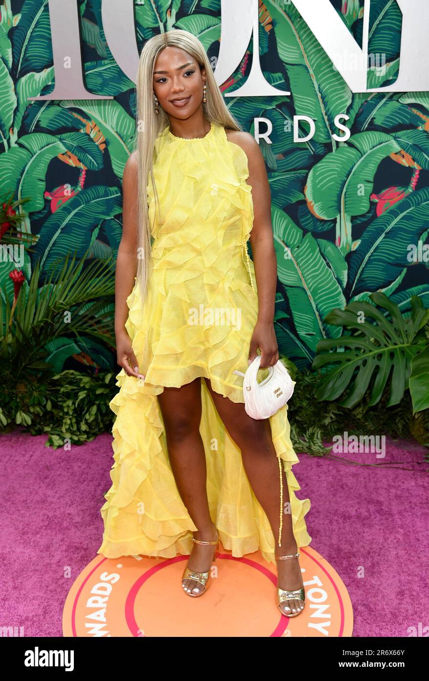 Riley Burruss arrives at the 76th annual Tony Awards on Sunday, June 11 ...