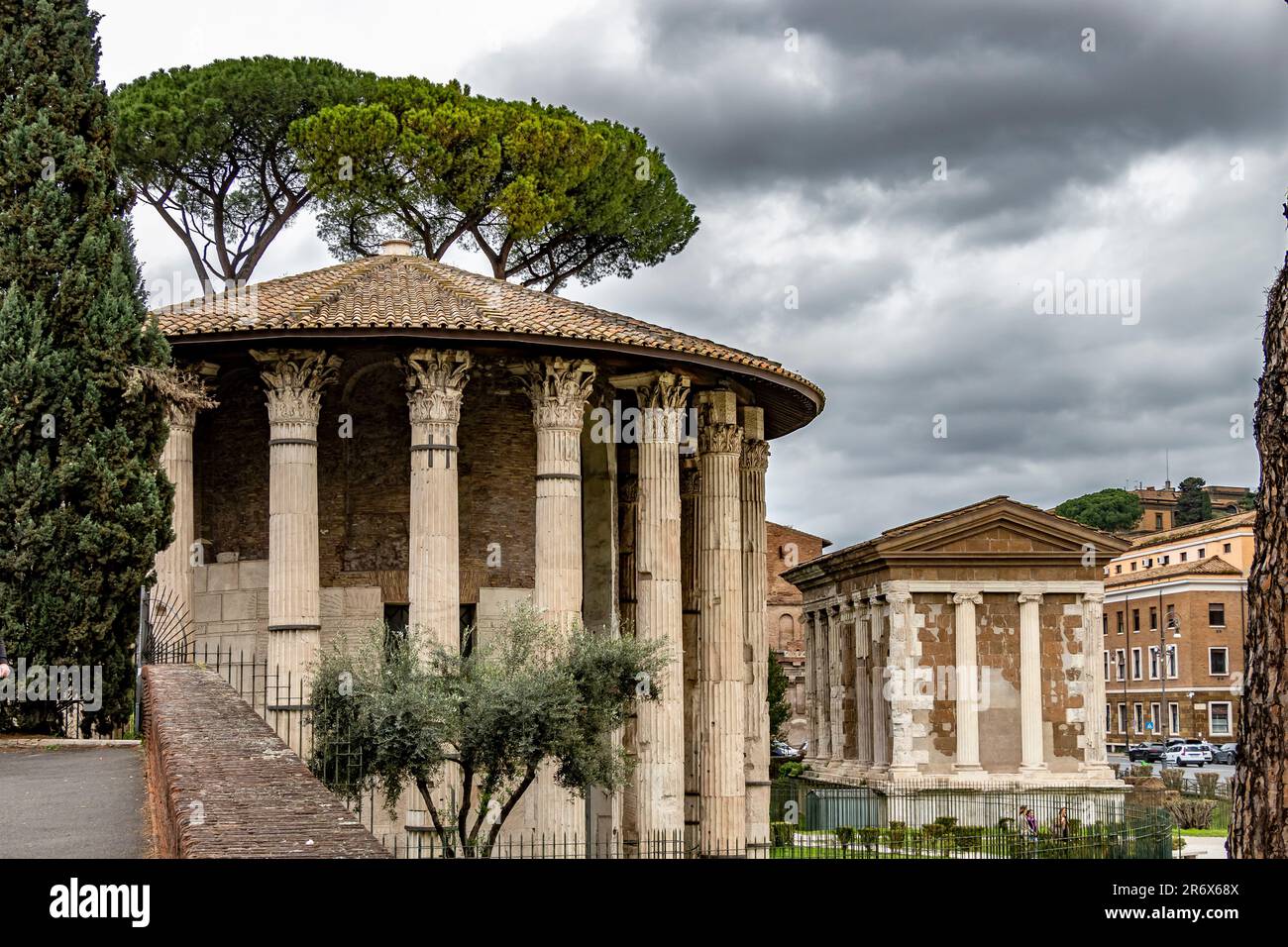 The Temple of Hercules Victor, in the Forum Boarium,Rome ,Italy Stock ...