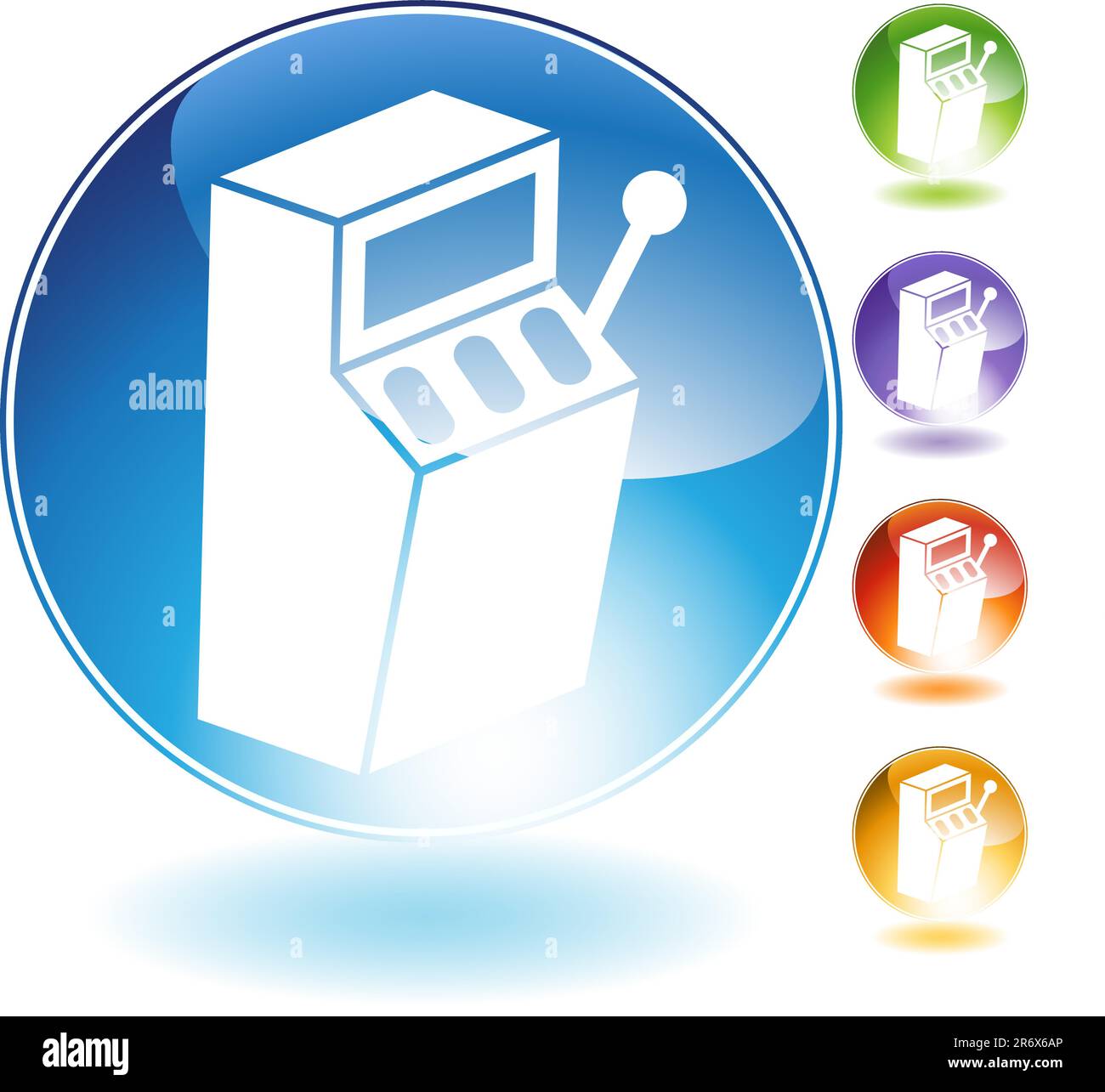 Red button on machine Stock Vector Images - Alamy