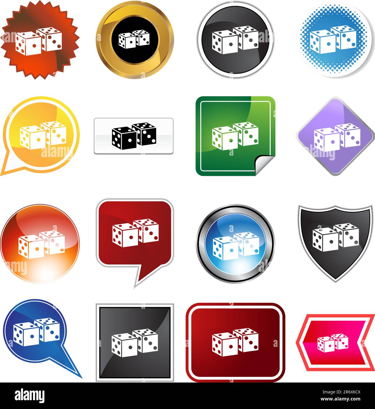 Chrome dice Stock Vector Images - Alamy