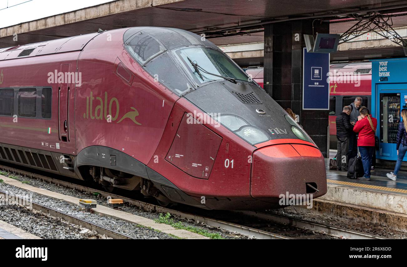 An Italo high speed train AGV575 number 01 at Roma Termini, Rome,Italy ...