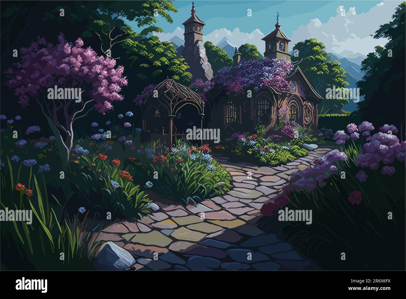 Hidden gazebo Stock Vector Images - Alamy