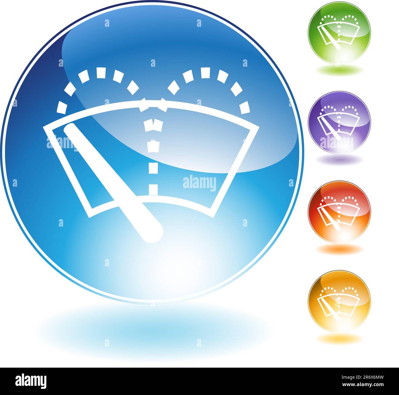 Windshield wiper crystal icon isolated on a white background Stock ...