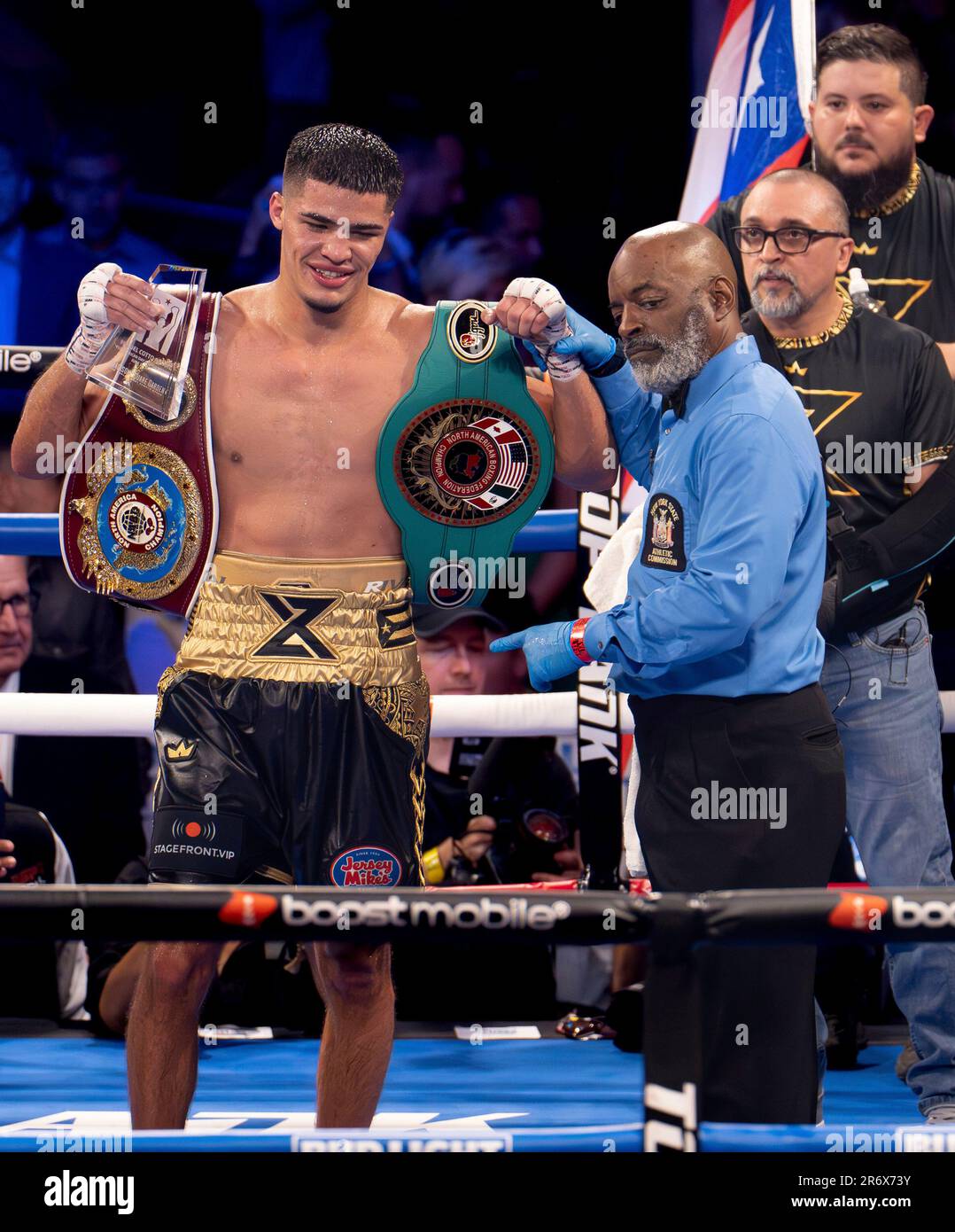 June 10, 2023, New York, New York, USA: XANDER ZAYAS (black and gold ...