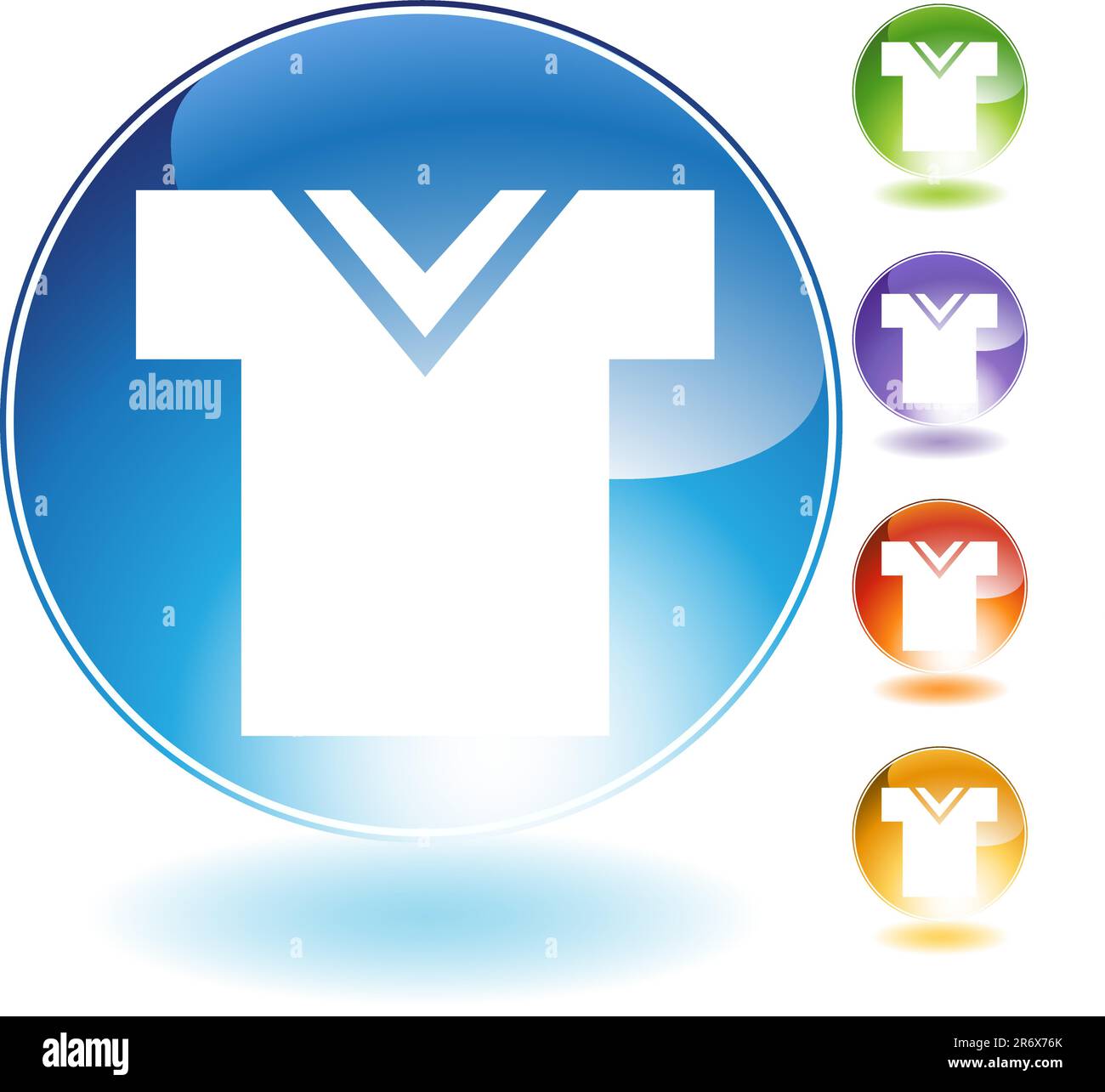 Vee neck shirt crystal icon isolated on a white background Stock Vector ...