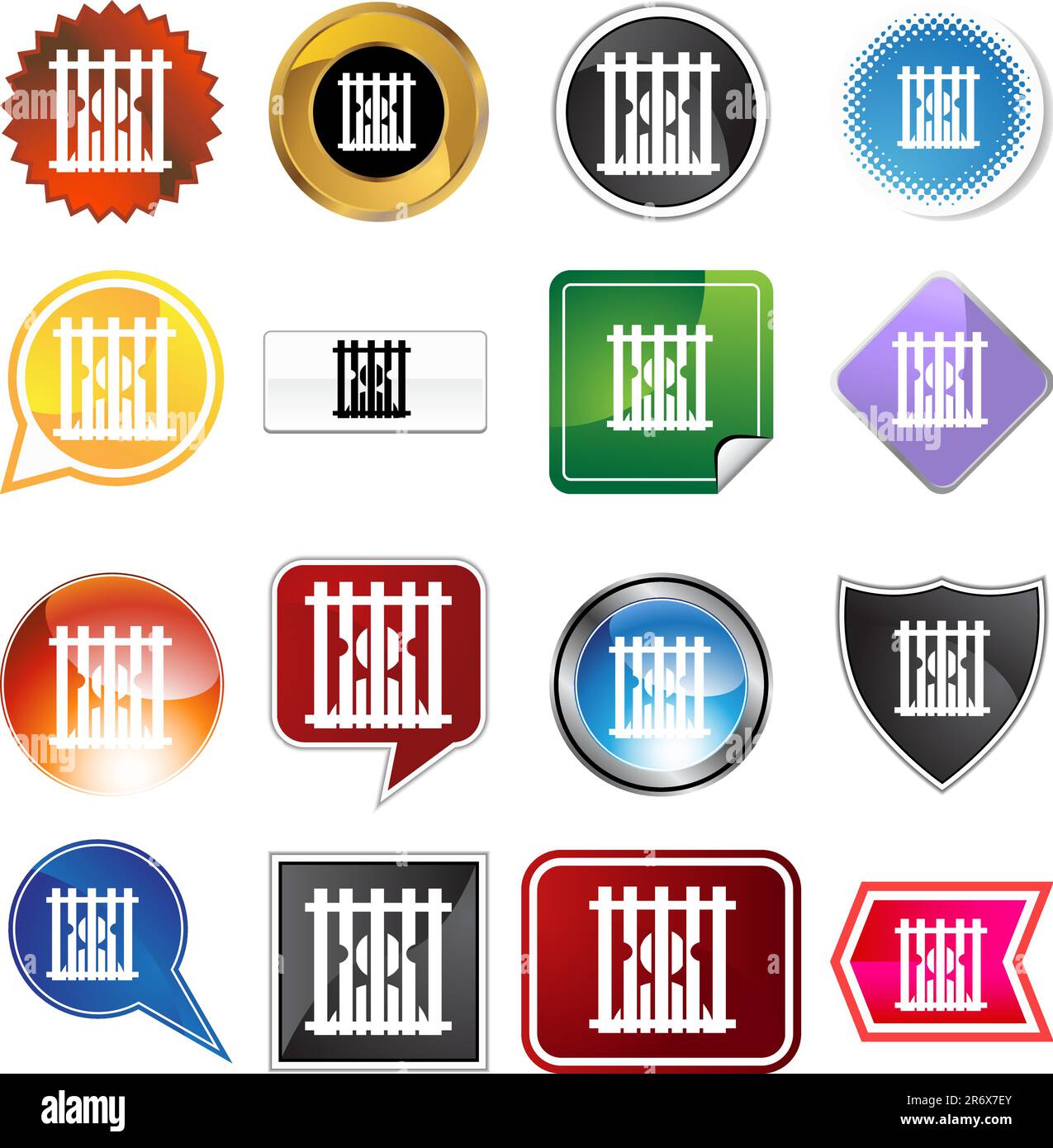 Jail icon set isolated on a white background Stock Vector Image & Art ...