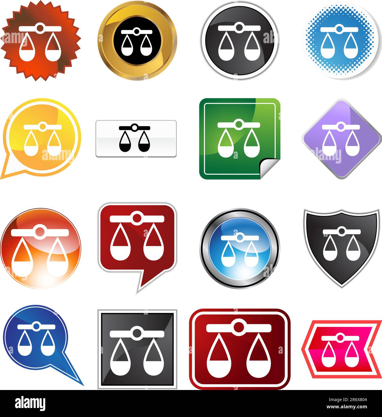 Justice sticker scale icon hi-res stock photography and images - Alamy