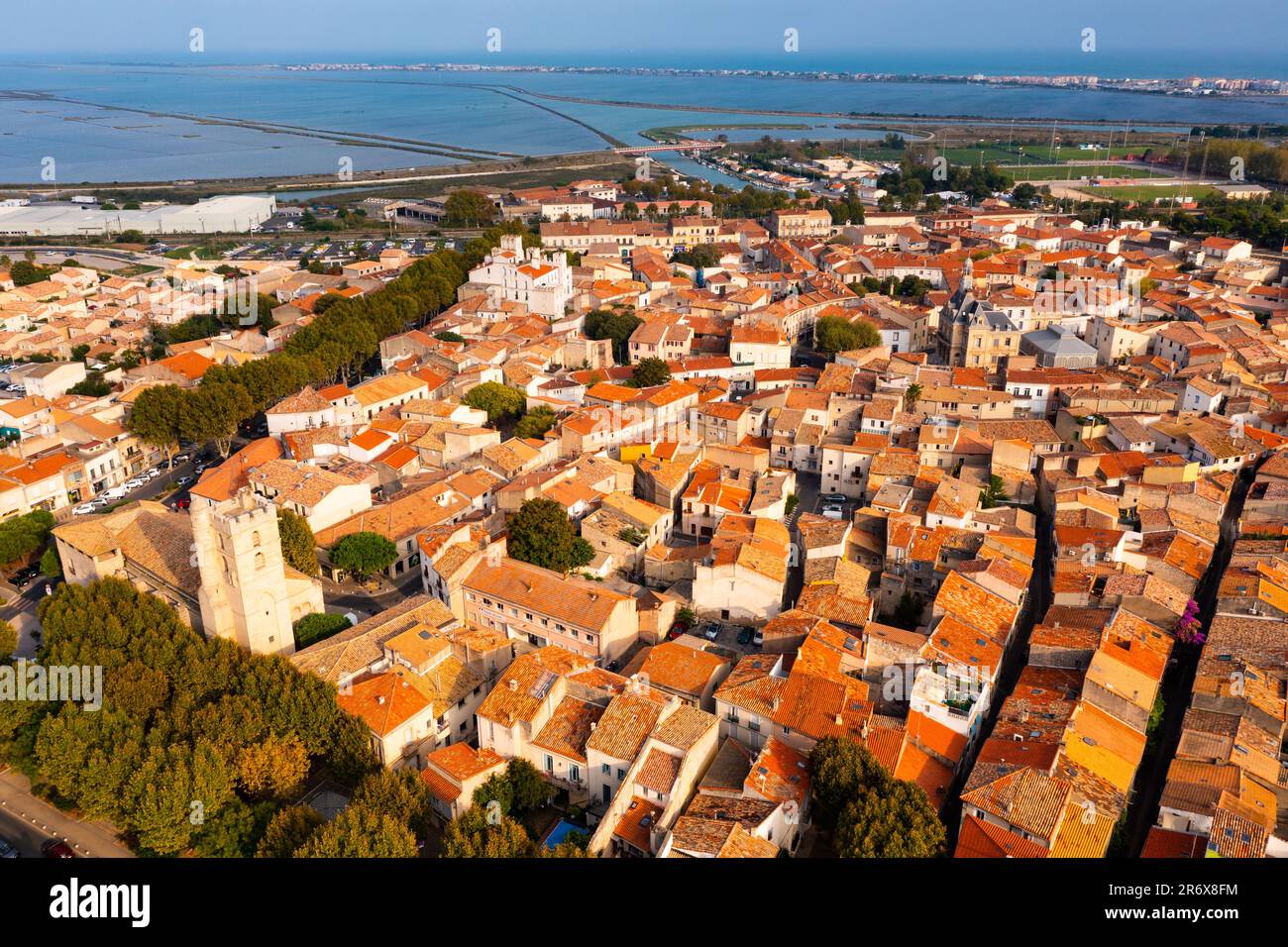 Aerial photo of Frontignan, southern France Stock Photo - Alamy