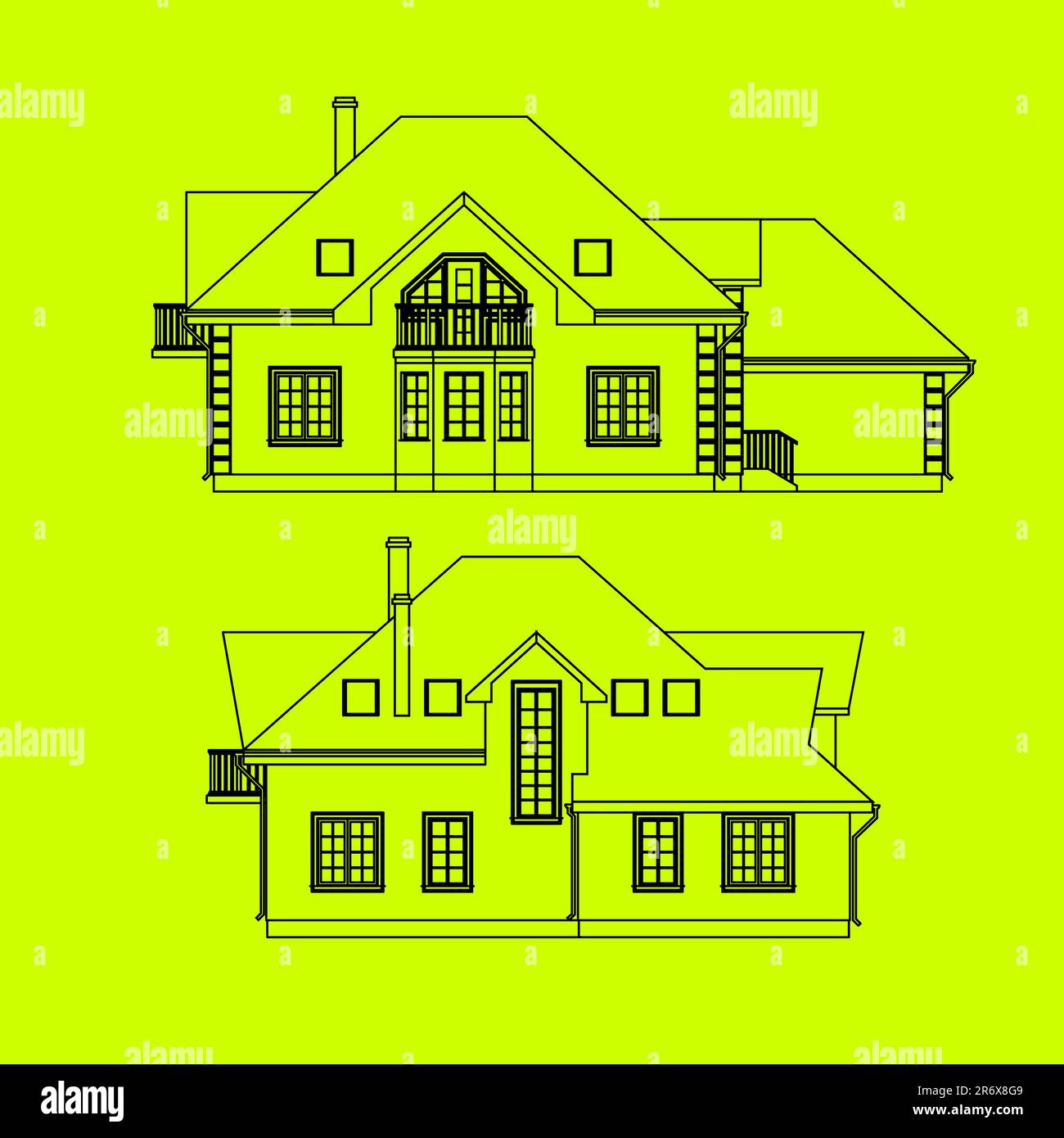 Image facade roof traditional Stock Vector Images - Alamy