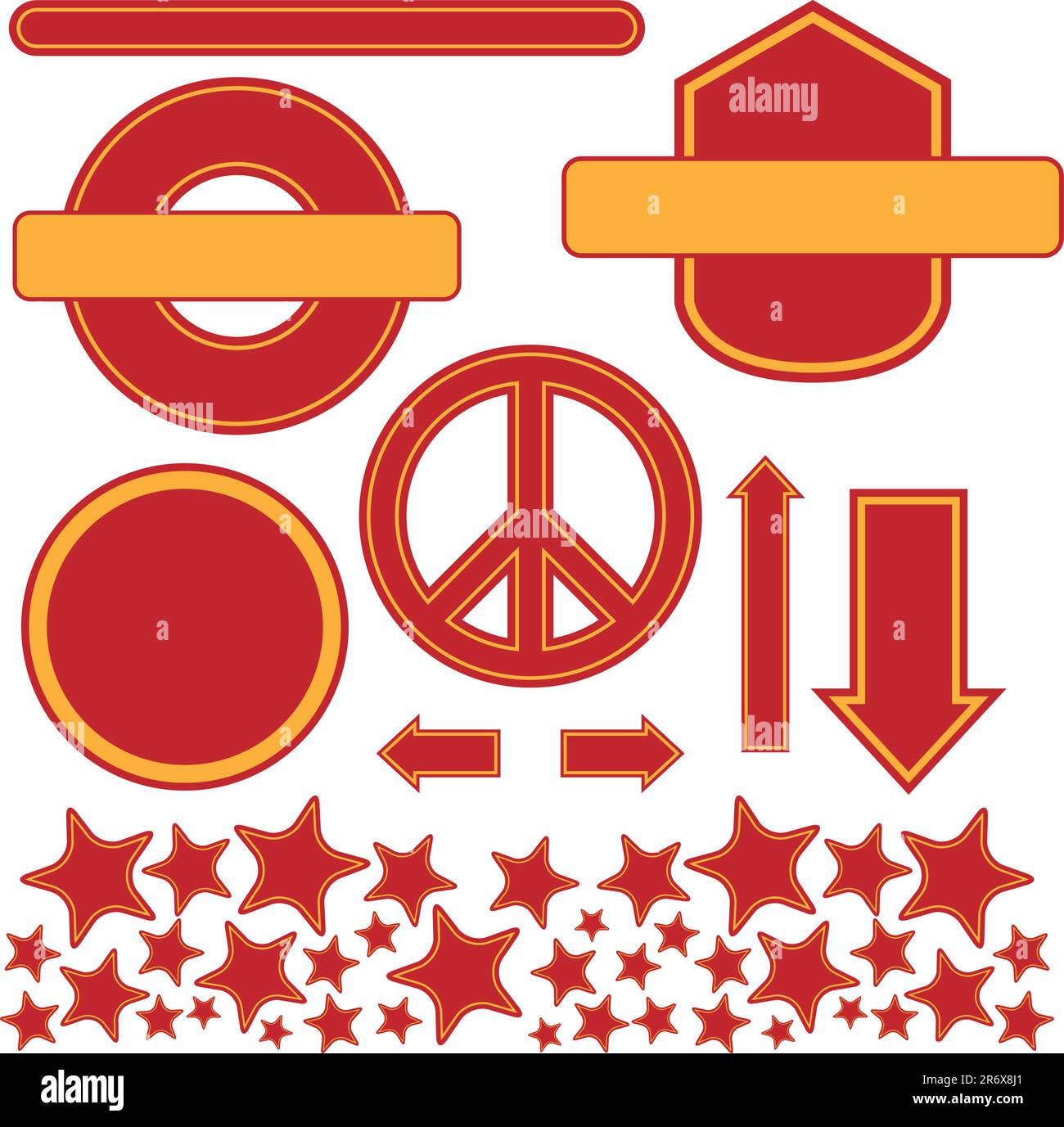 A set of different shapes - red and yellow Stock Vector Image & Art - Alamy