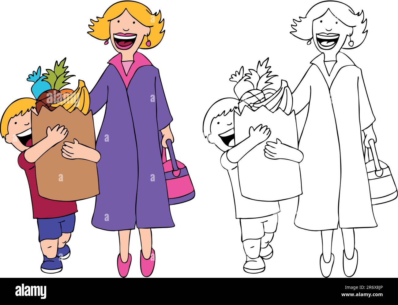 Child grocery bag Cut Out Stock Images & Pictures - Alamy