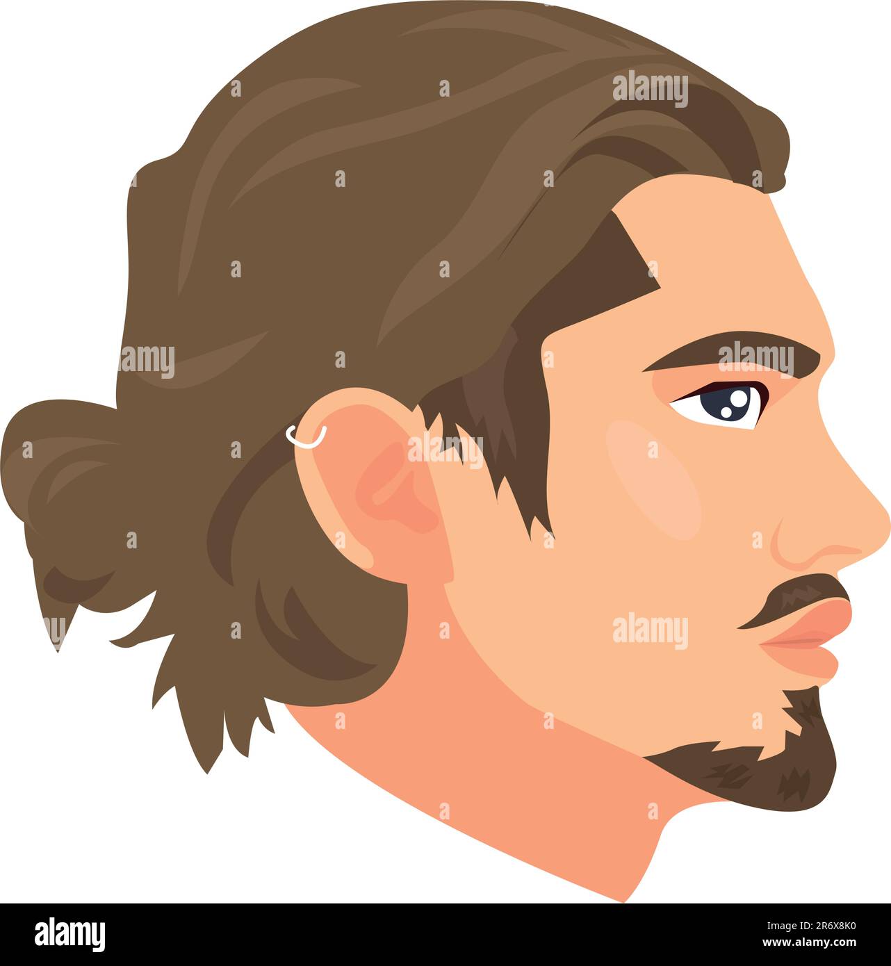 Hipster profile icon. Colored vector element from beards collection ...