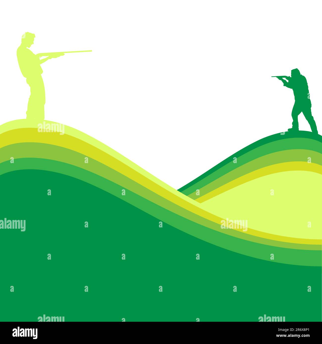 green hunter frame, vector illustration Stock Vector Image & Art - Alamy