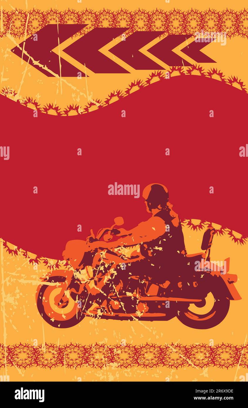 Grunge biker frame, vector illustration Stock Vector Image & Art - Alamy