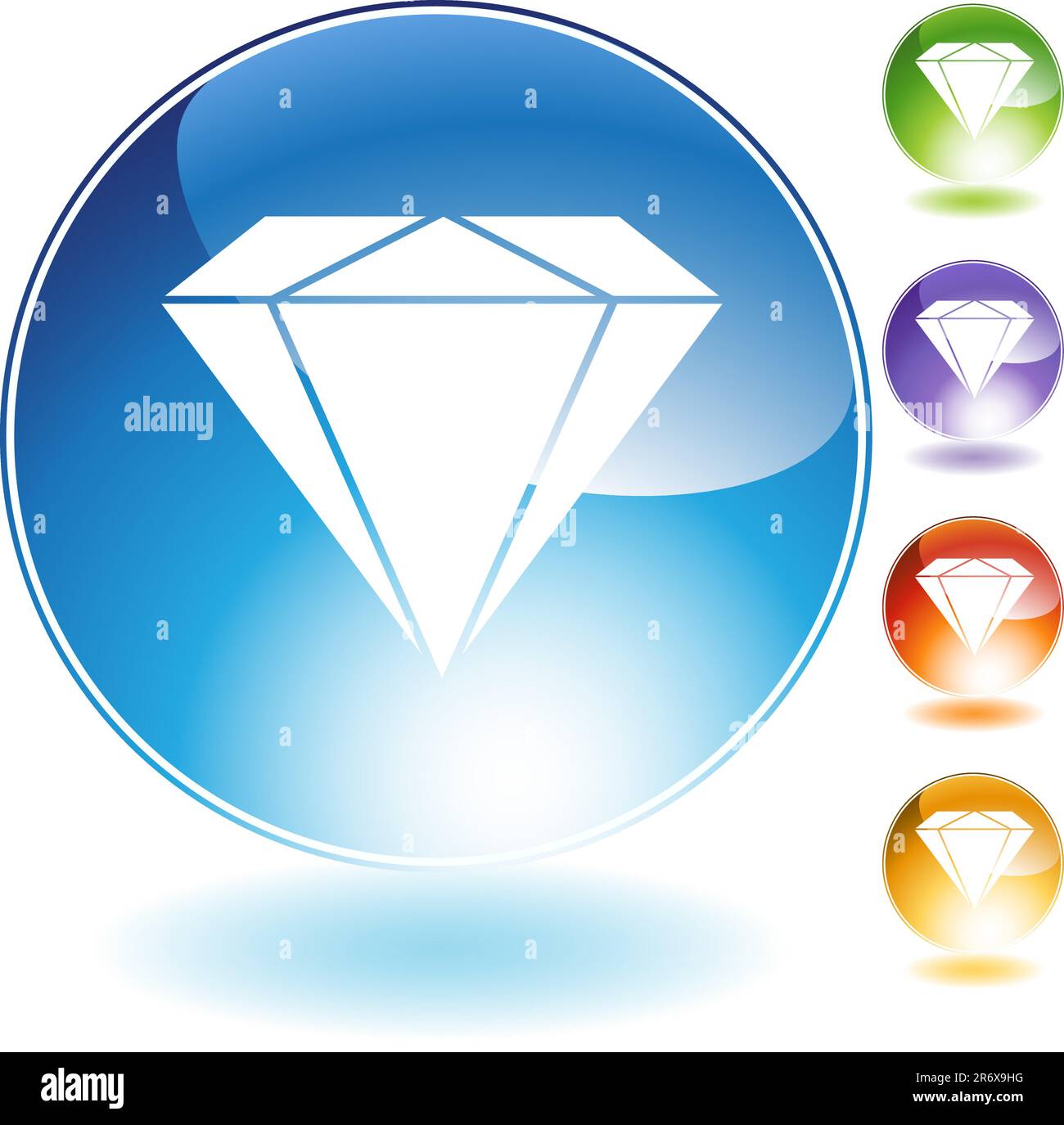 Diamond jewel isolated on a white background Stock Vector Image & Art ...