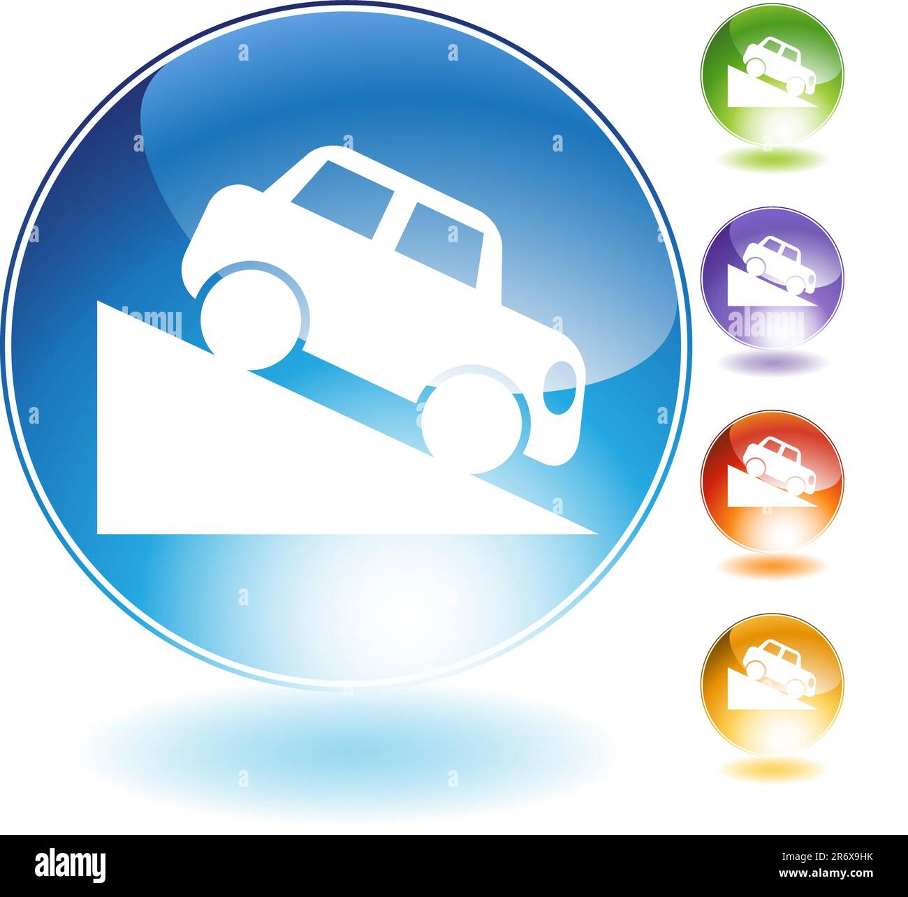 Car on hill Cut Out Stock Images & Pictures - Alamy