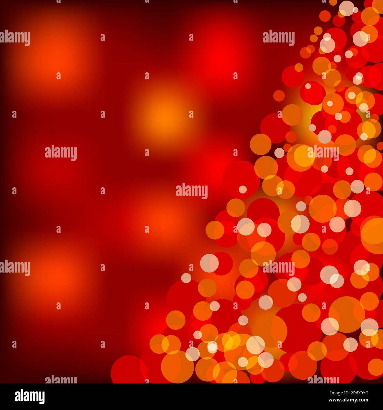 vector illustration of red christmas lights Stock Vector Image & Art ...