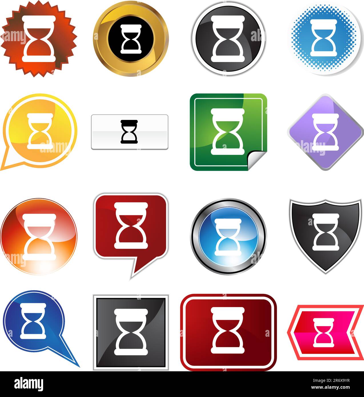 Hourglass timer isolated on a white background Stock Vector Image & Art ...