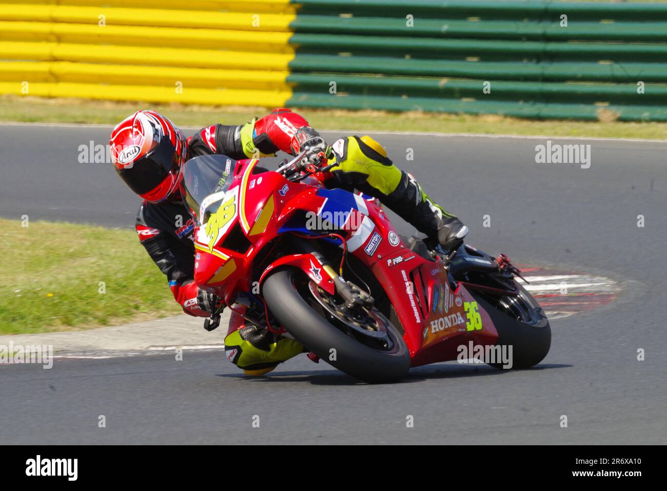 Croft Circuit, 10 June 2023. Martin Beecham riding a Honda 1000 in a ...