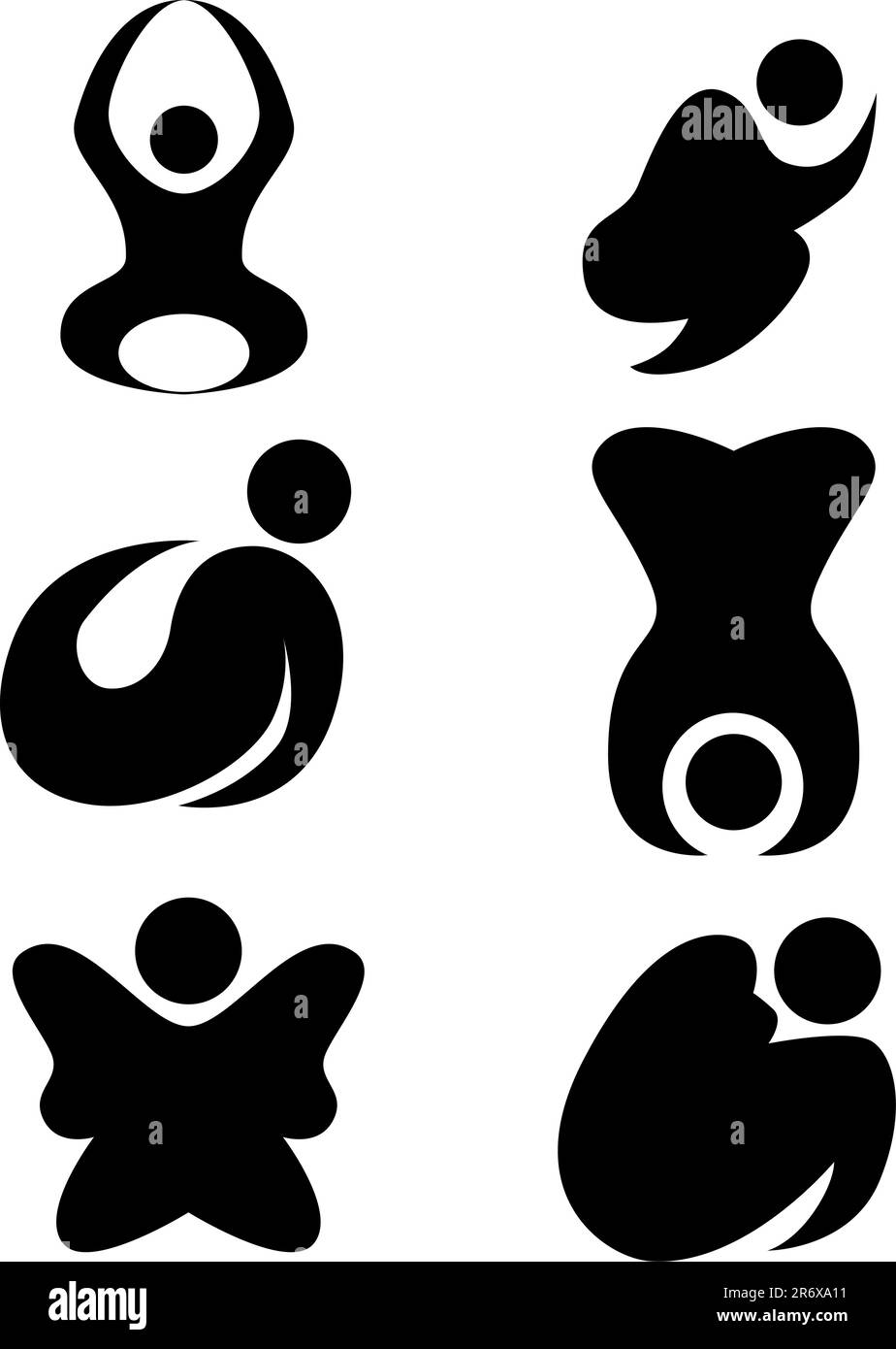 Zen stick figure isolated on a white background Stock Vector Image ...