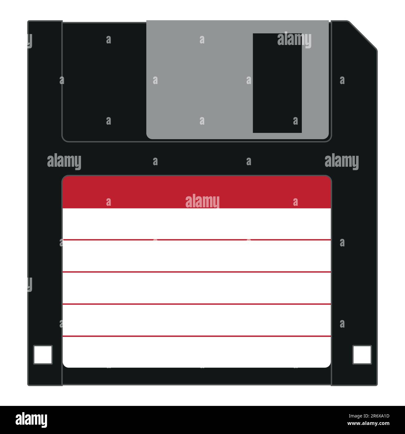 Floppy disk - color vector illustration of floppy diskette, white ...