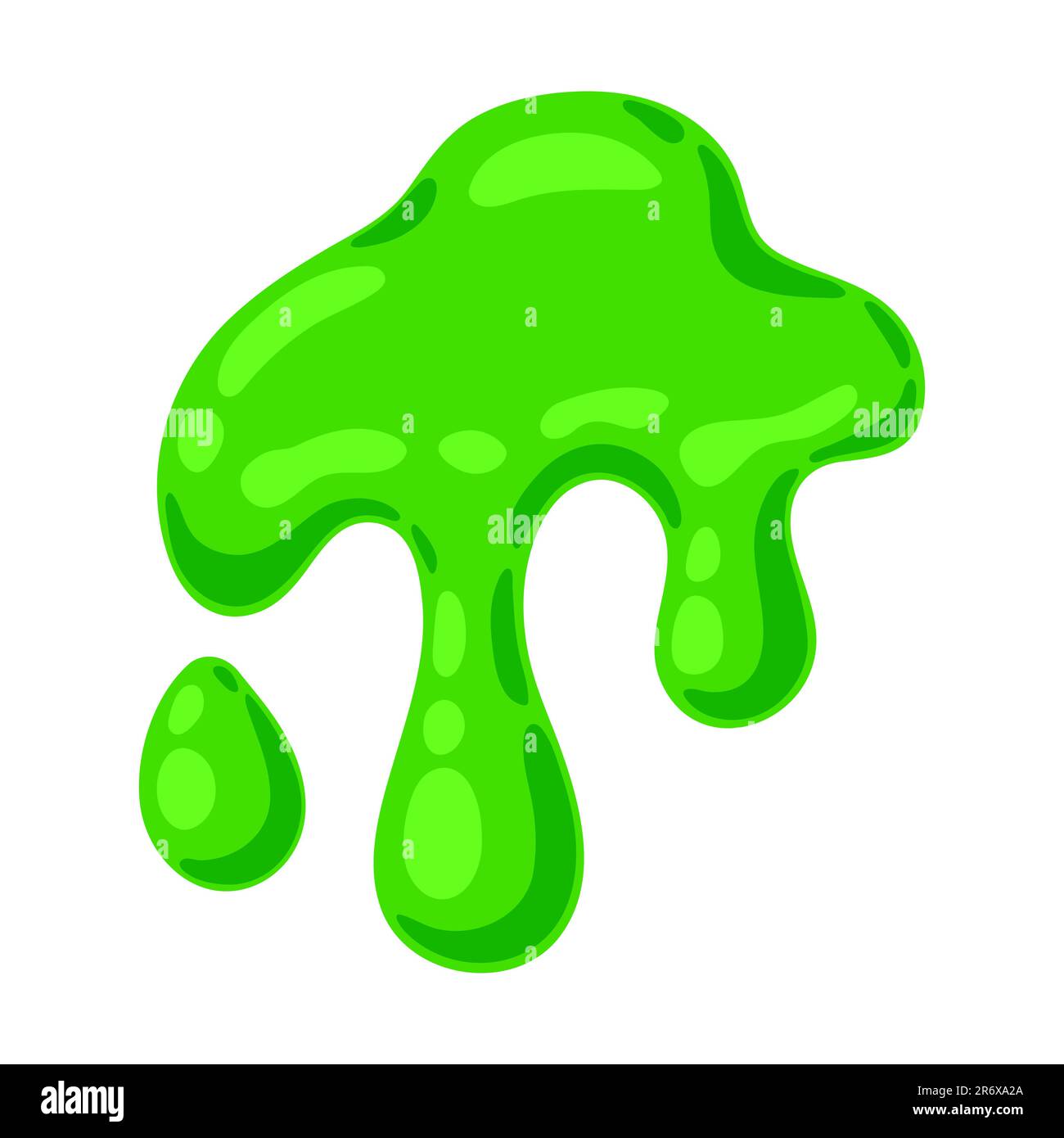 Dripping flowing slime. Toxic mucus smudges drips. Leaking paint streak ...
