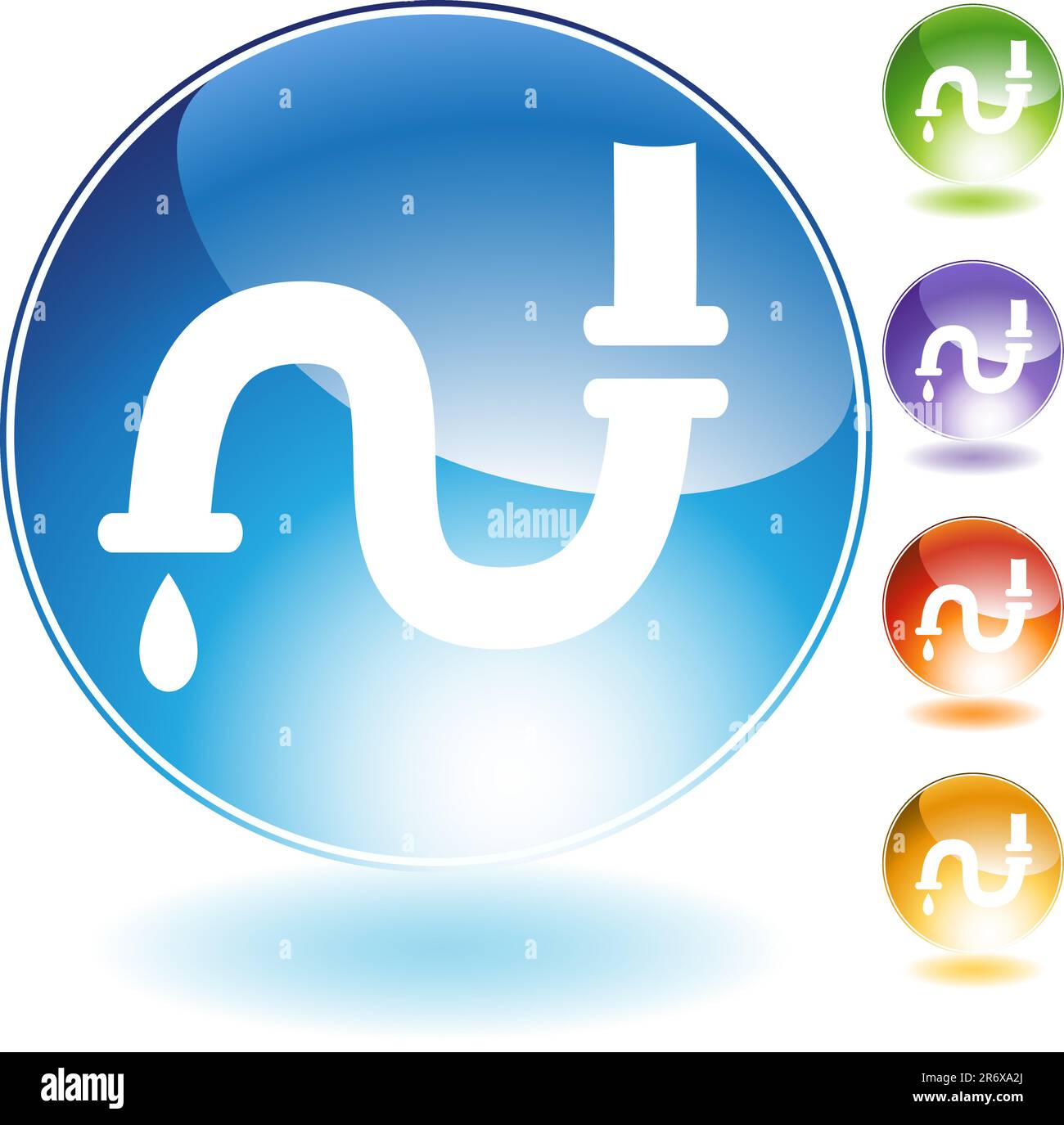 Pipe vector icon on green Cut Out Stock Images & Pictures - Alamy