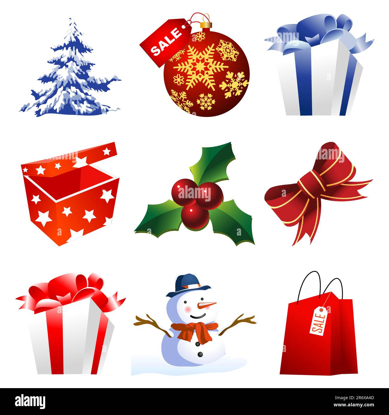 High detail christmas icons vector illustration Stock Vector Image ...