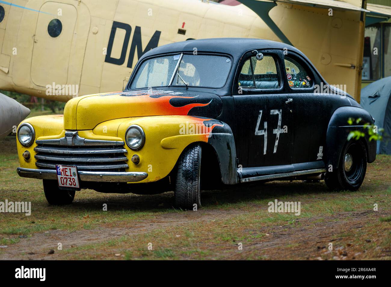 FINOWFURT, GERMANY - MAY 06, 2023: The hot rod on based Ford Deluxe ...