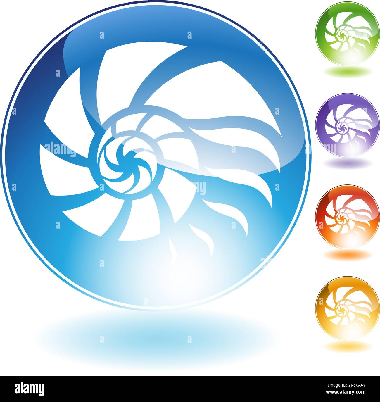 Orange and white shell pattern Stock Vector Images - Alamy