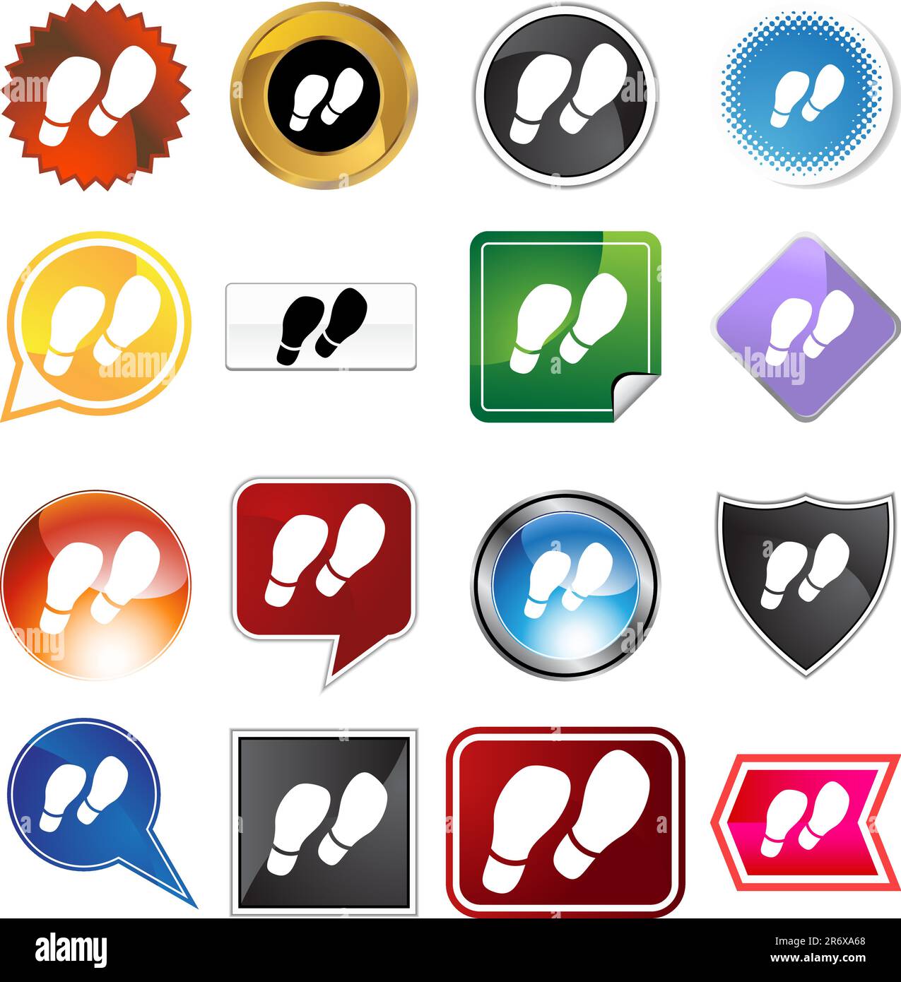 Black shoe print Stock Vector Images - Alamy