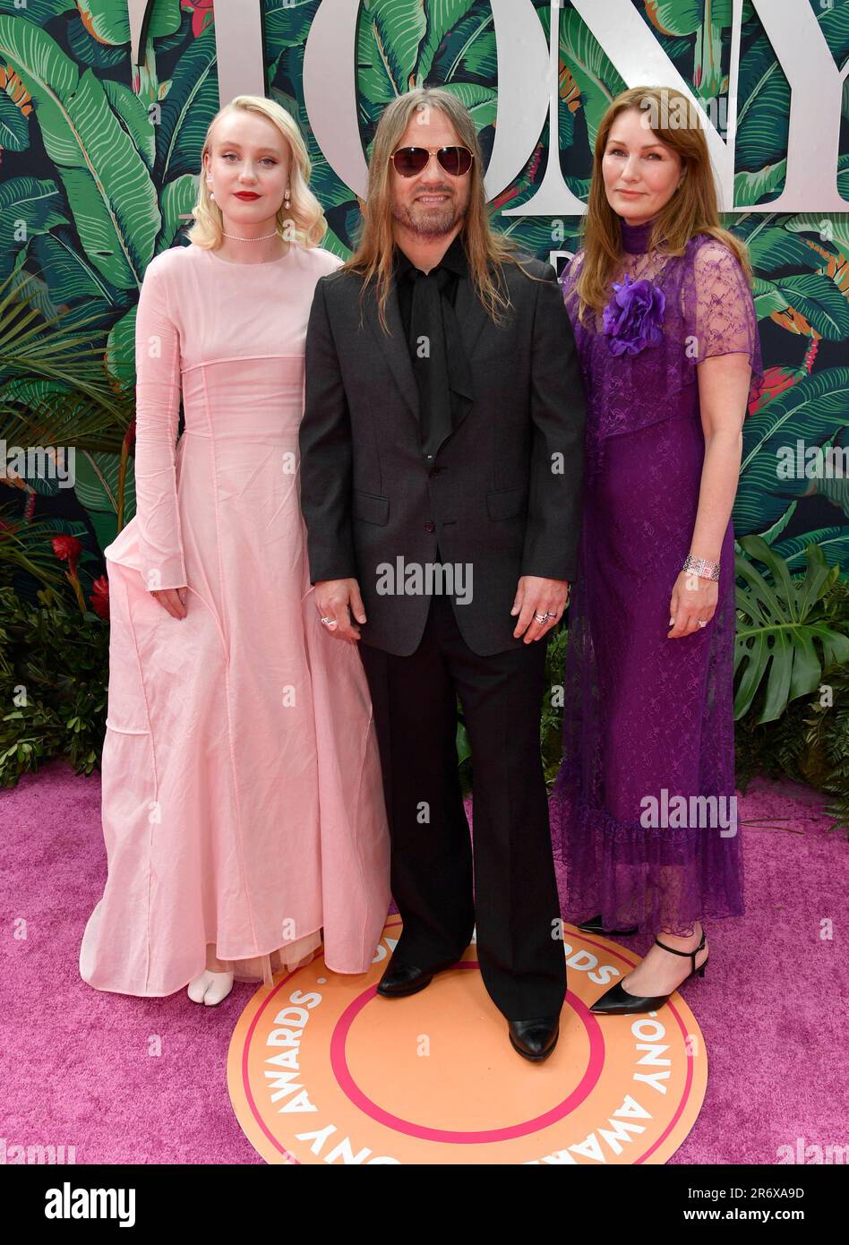 Doris Sandberg, from left, Max Martin, and Jenny Pettersson arrives at ...