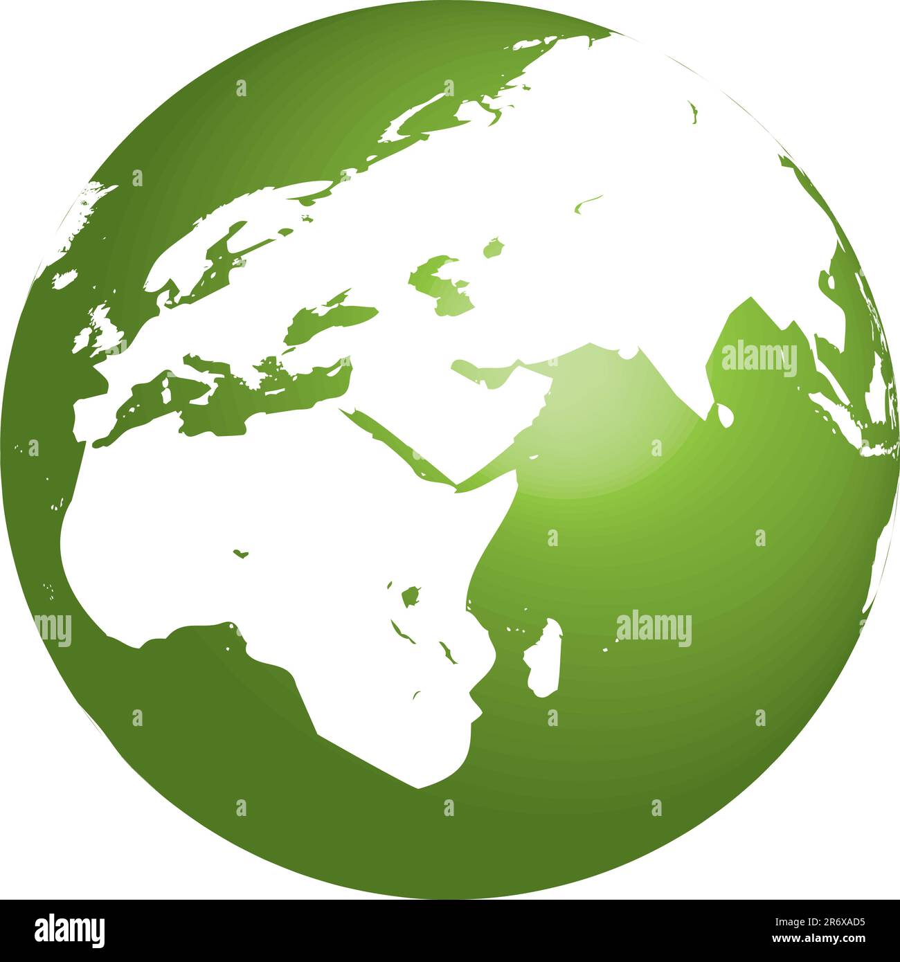 Green Earth vector illustration on white background Stock Vector Image ...