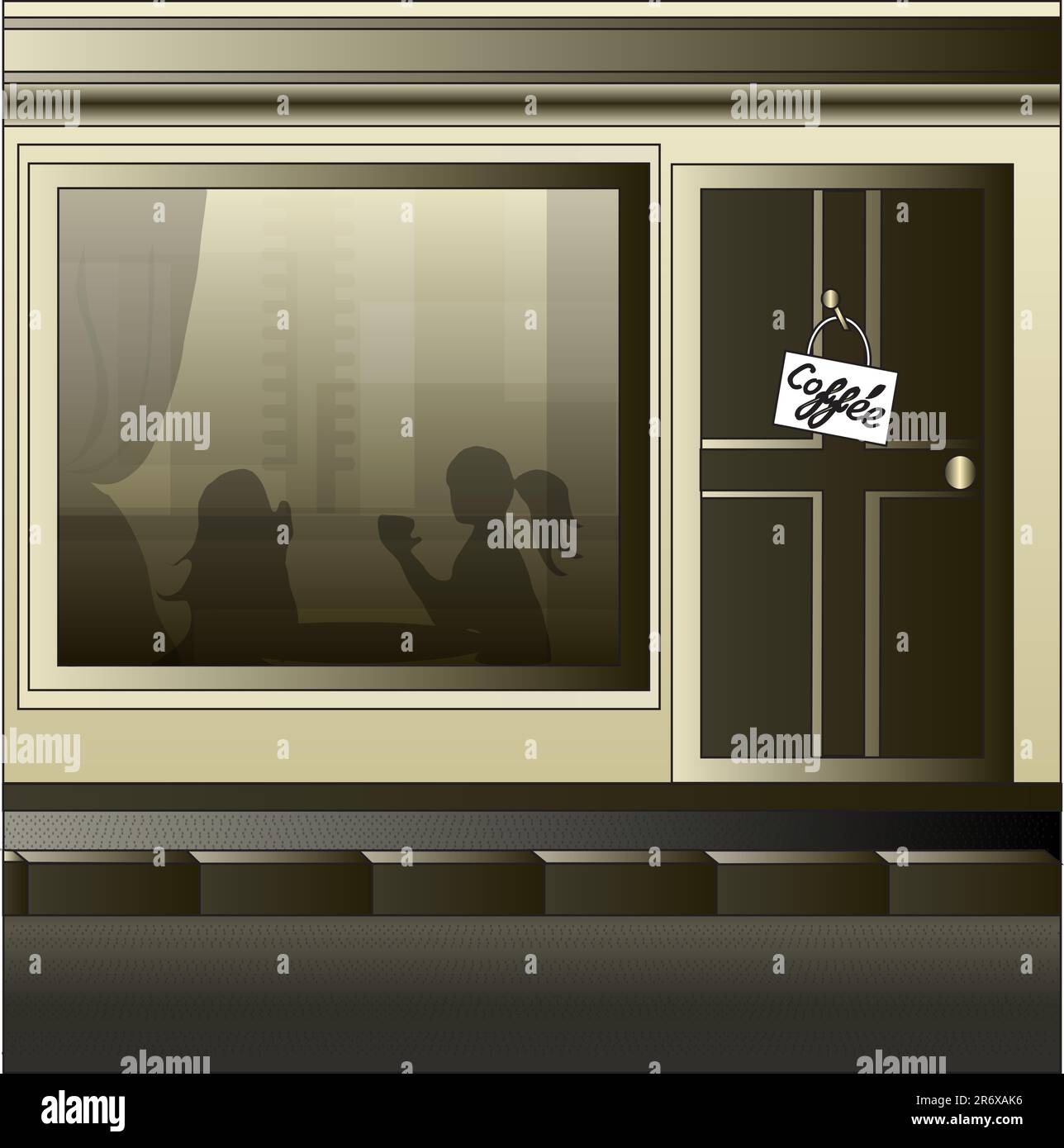 Reflection a building in a window Stock Vector Images - Alamy