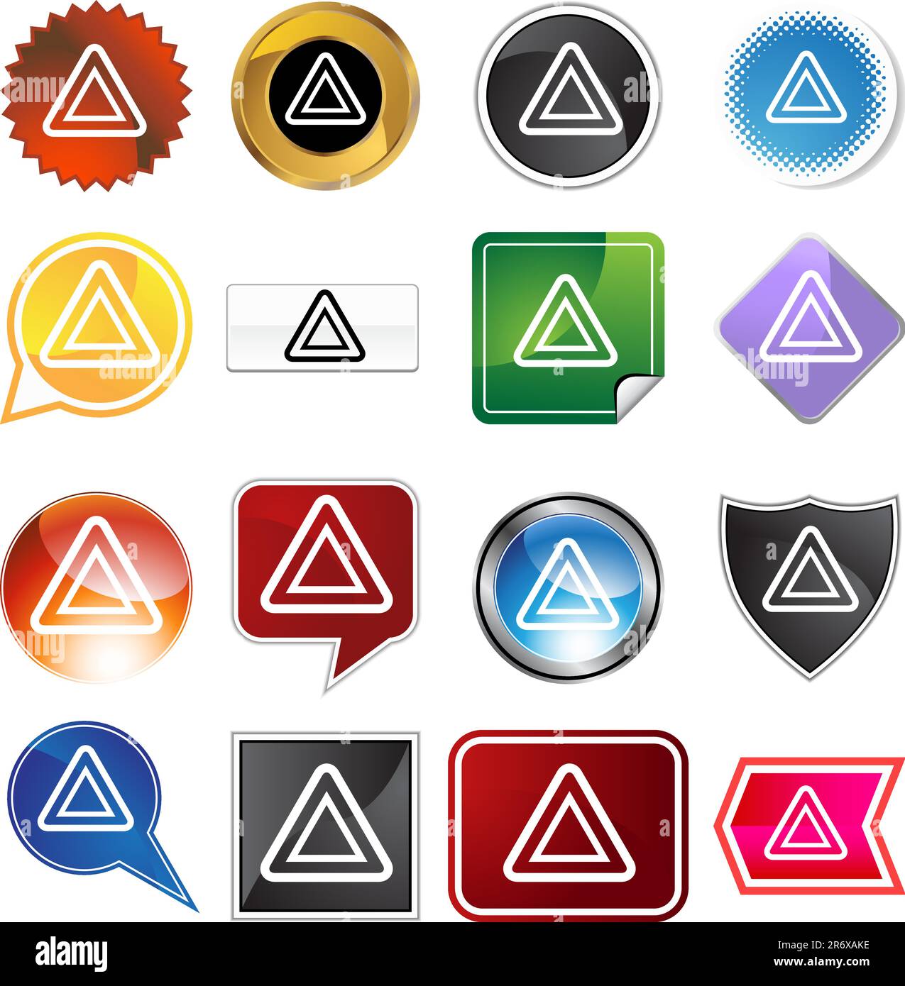 Hazard icon set isolated on a white background Stock Vector Image & Art ...