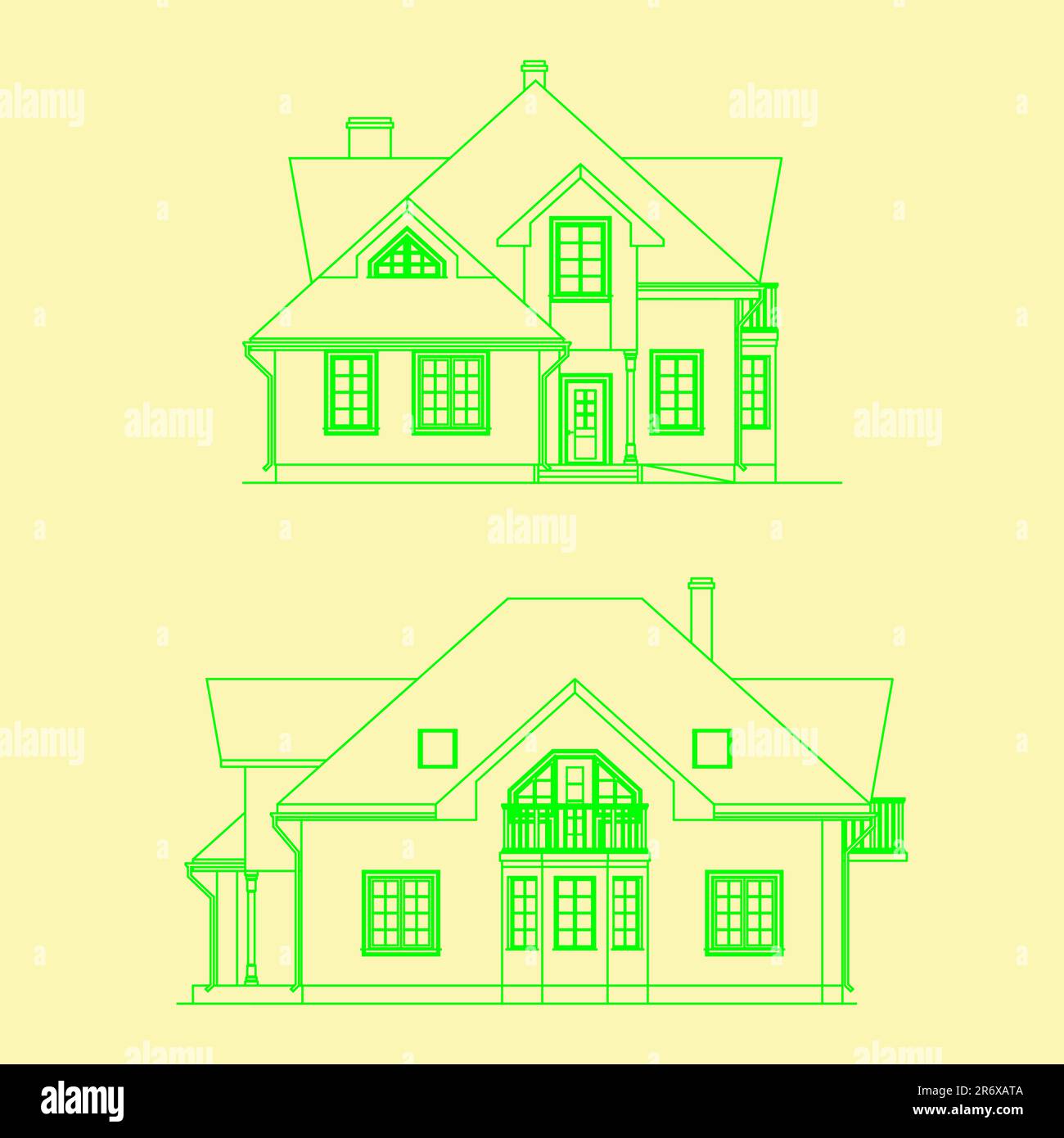 Image facade roof traditional Stock Vector Images - Alamy