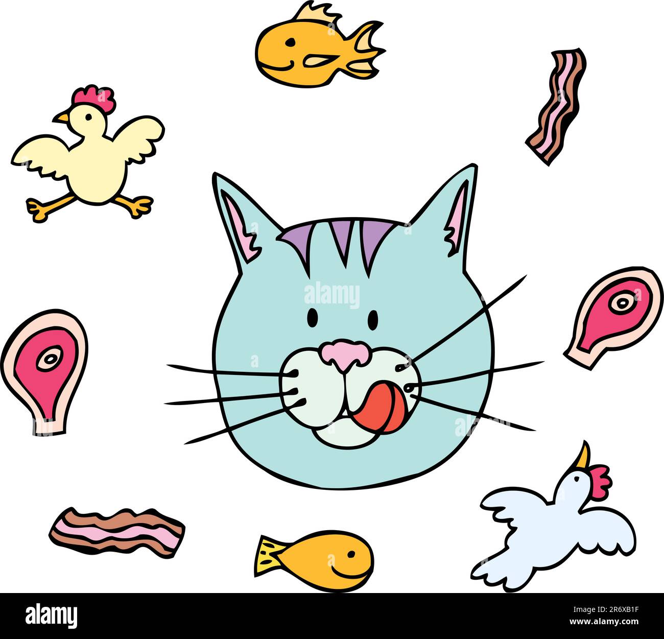 Cat eat fish hi-res stock photography and images - Alamy