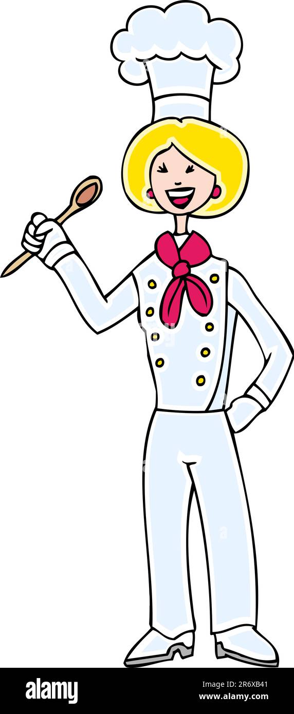 Cartoon female chef Stock Vector Images - Alamy