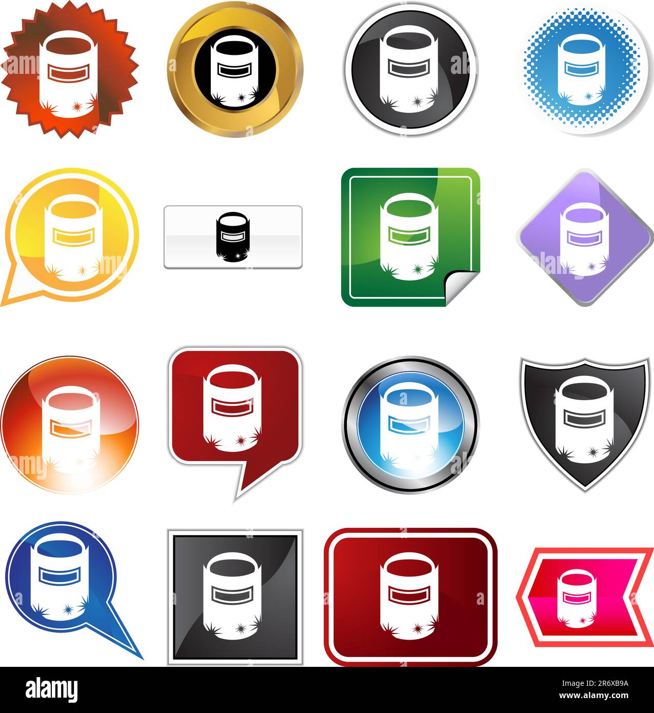 Welding mask icon set isolated on a white background Stock Vector Image ...