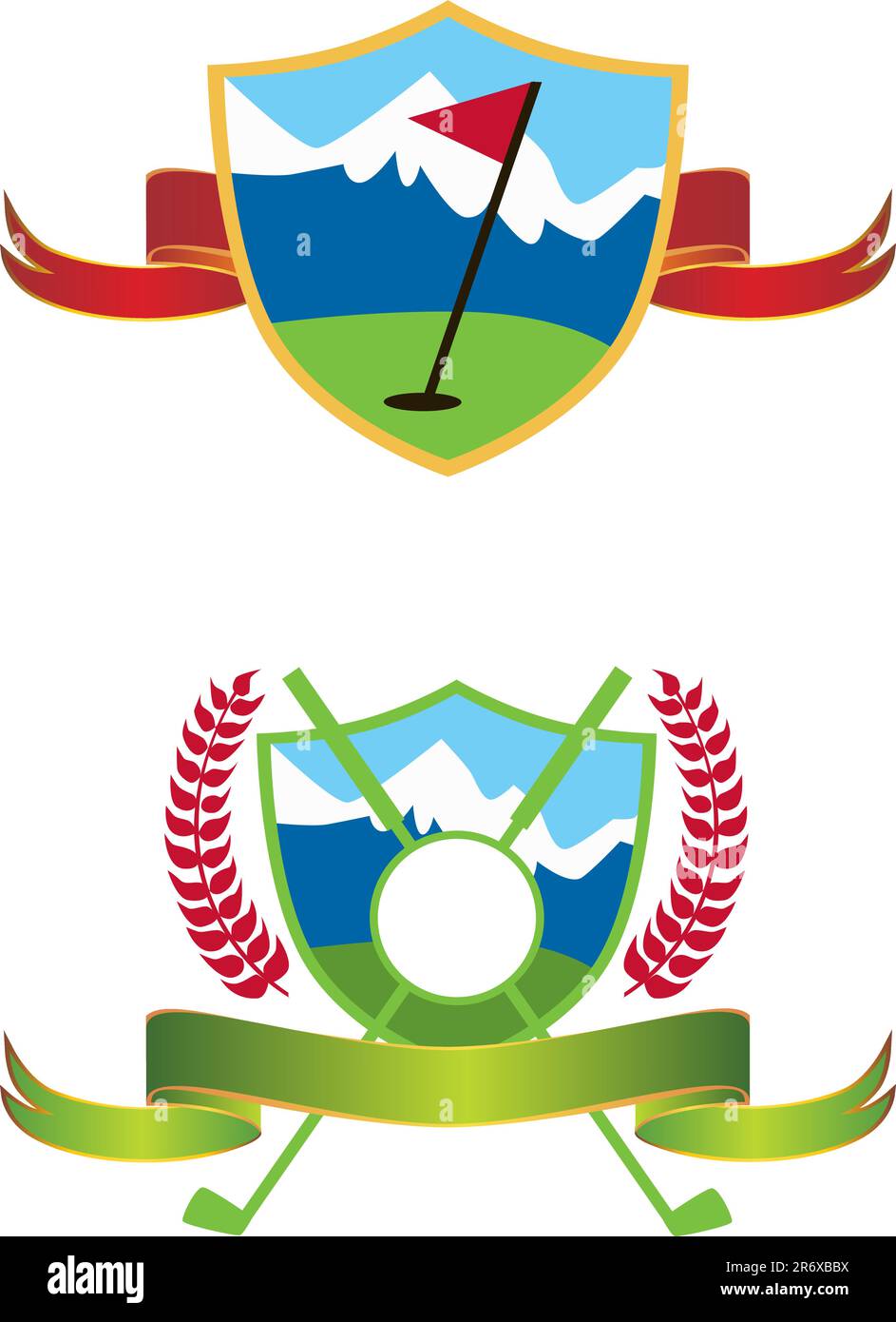 A set of golf crests and icons Stock Vector Image & Art - Alamy