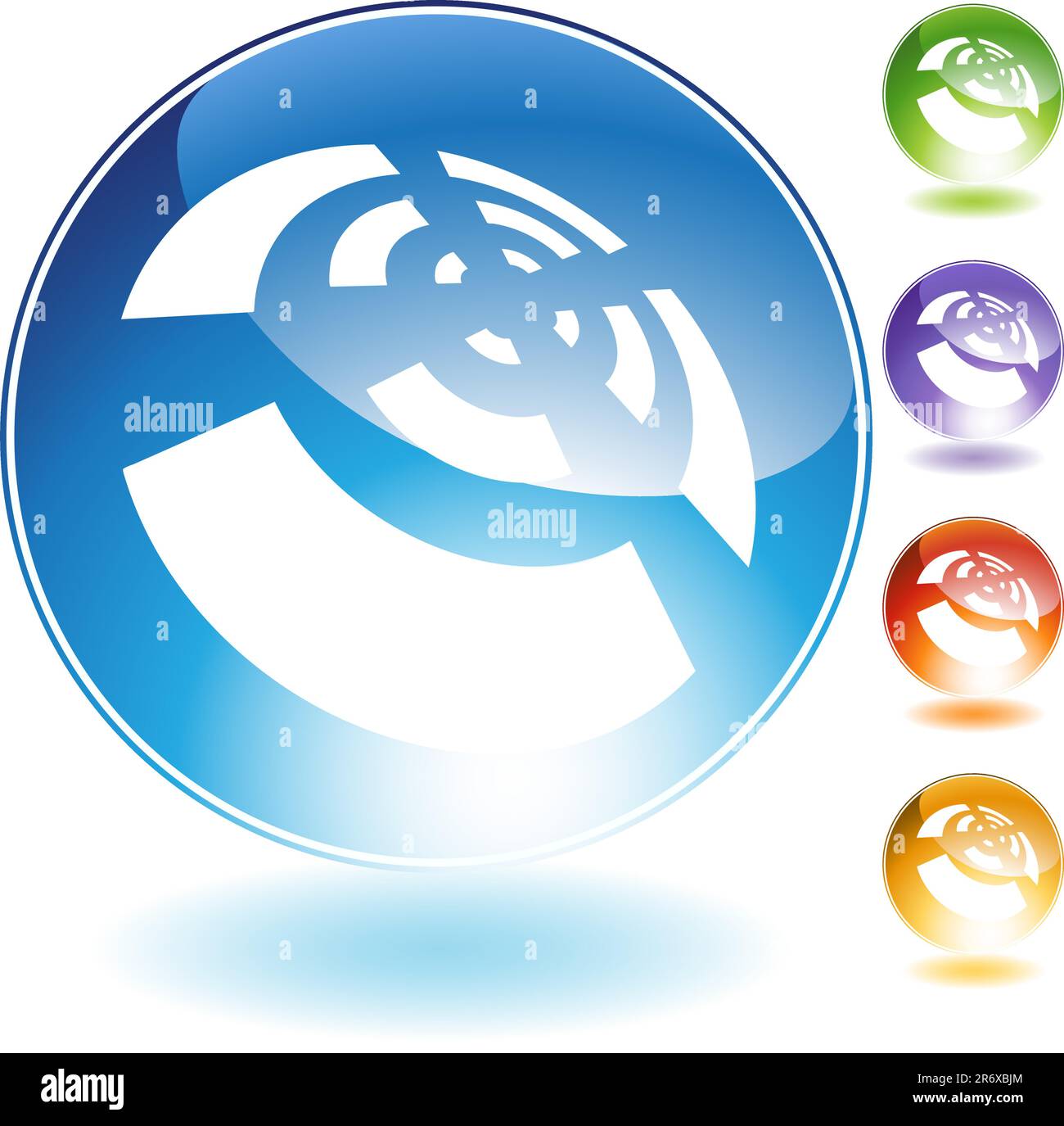 Signal crystal isolated on a white background Stock Vector Image & Art ...