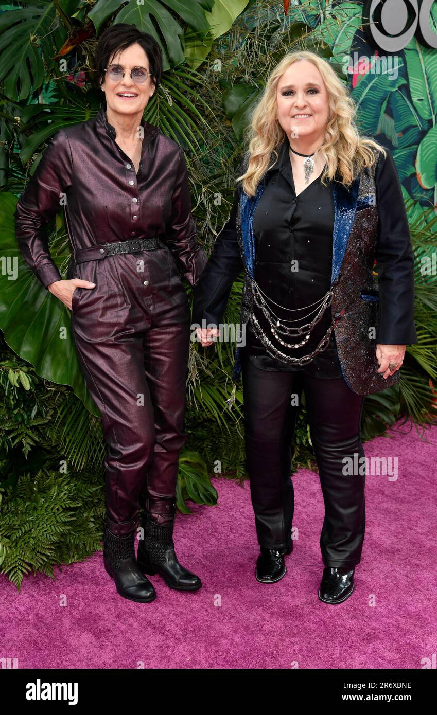 Linda Wallem, left, and Melissa Etheridge arrive at the 76th annual ...